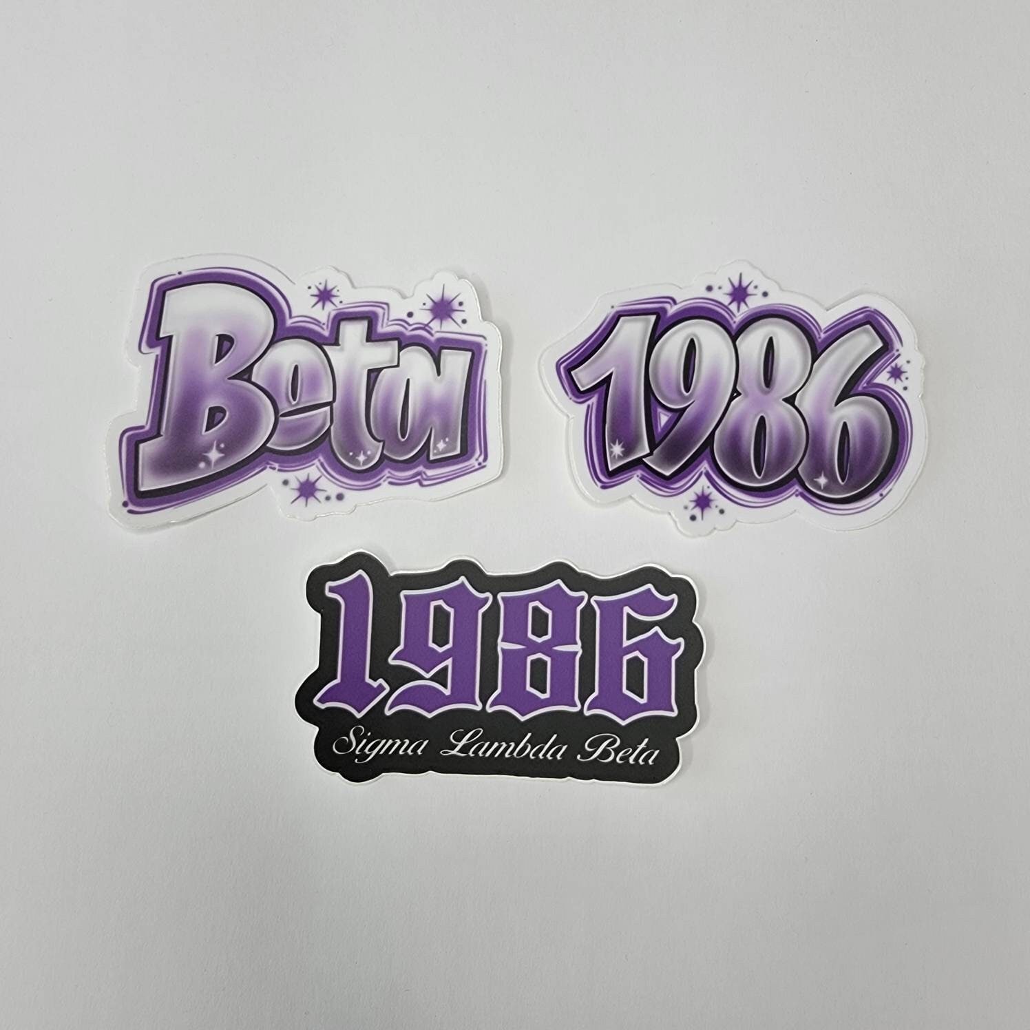 Sigma Lambda Beta Graffiti 2.0 Stickers / Sigma Lambda Beta Stickers / Beta Stickers / 1986 ...