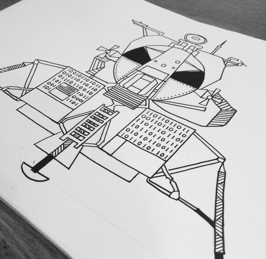 Apollo 11 Colouring Book - Etsy