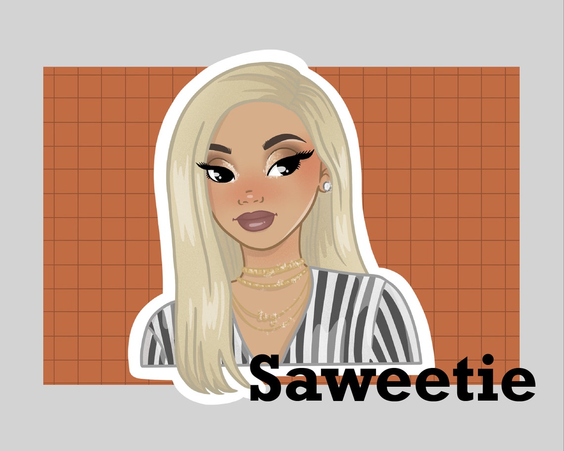Saweetie Weatherproof Sticker Etsy