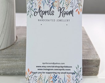 Custom Earring Display Cards, Your Logo, Personalised Earring Cards ...