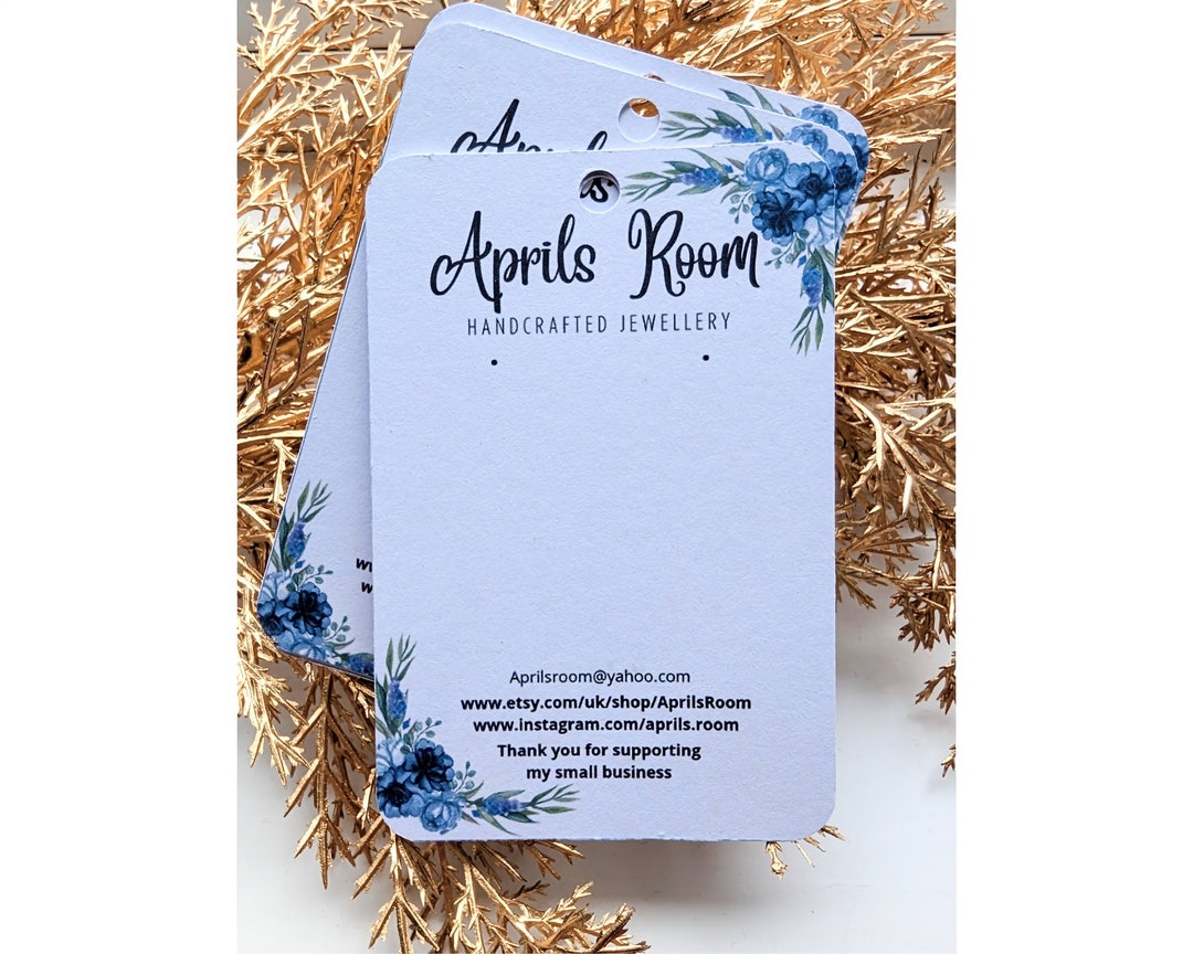 Custom Earring Display Cards, Your Logo, Personalised Earring Cards ...
