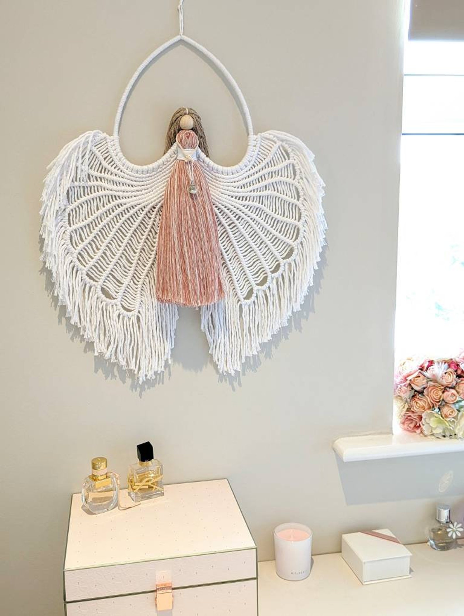 Macrame Angel Wings/ Macramé/ Guardian Angel/ Wall Hanging/ - Etsy