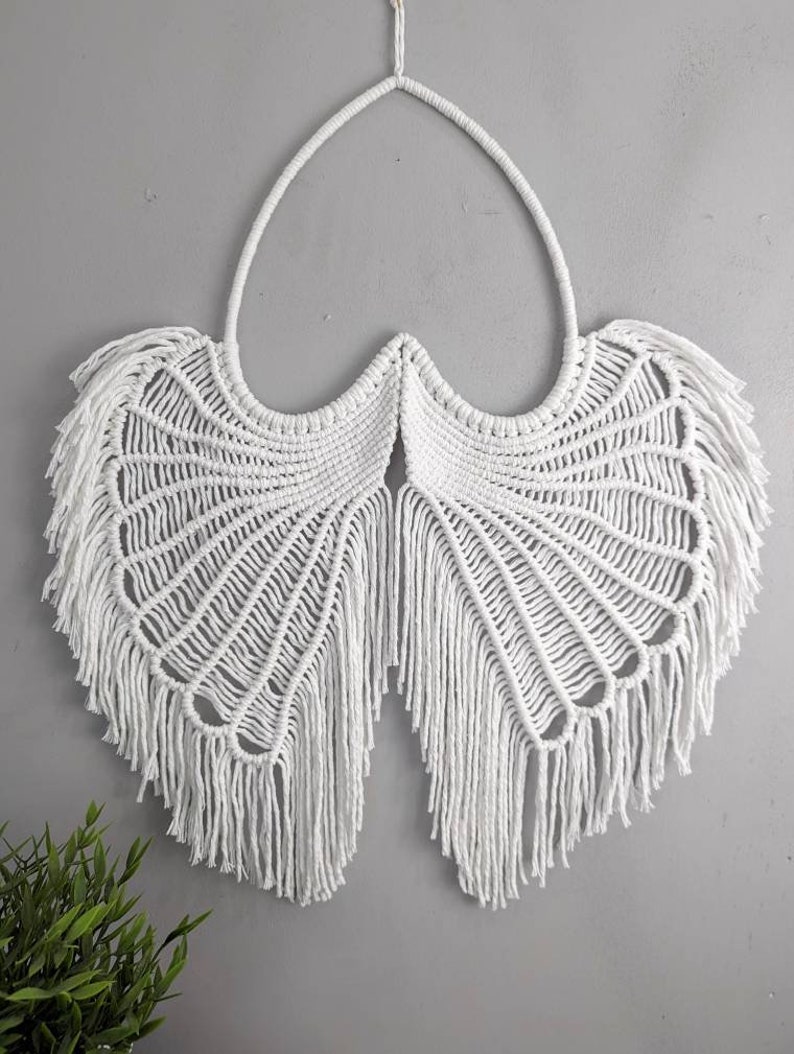 Macrame Angel Wings/ Macramé/ Guardian Angel/ Wall Hanging/ - Etsy