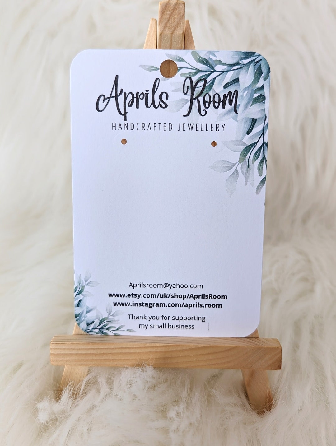 Custom Earring Display Cards, Your Logo, Personalised Earring Cards ...
