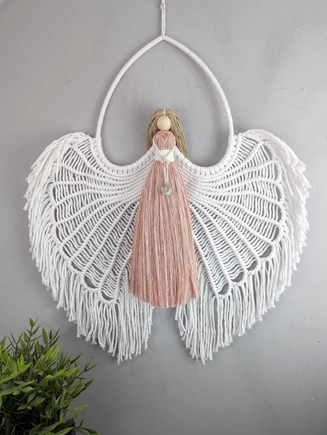 Macrame Angel Wings/ Macramé/ Guardian Angel/ Wall Hanging/ - Etsy