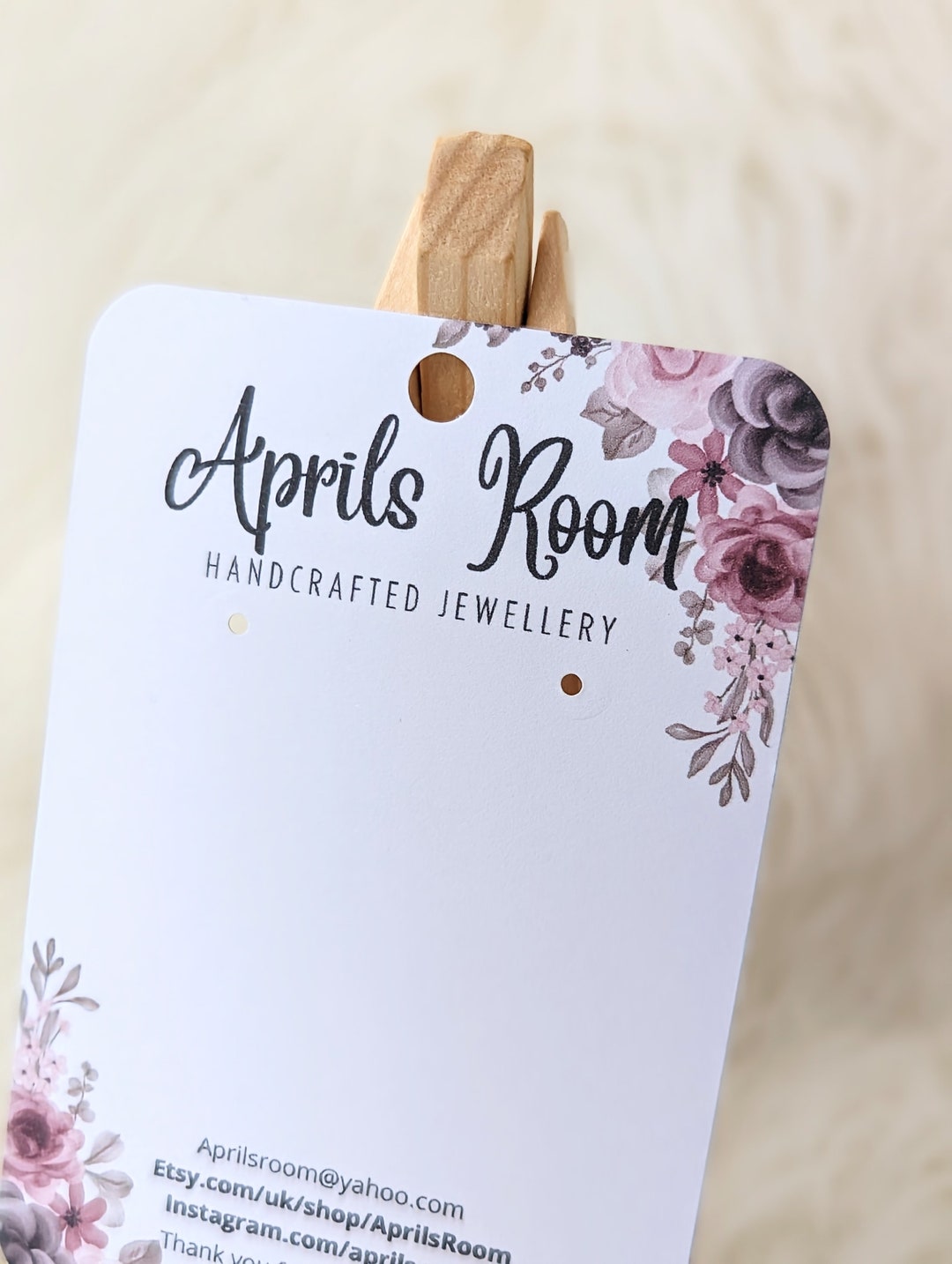 Custom Earring Display Cards, Your Logo, Personalised Earring Cards ...