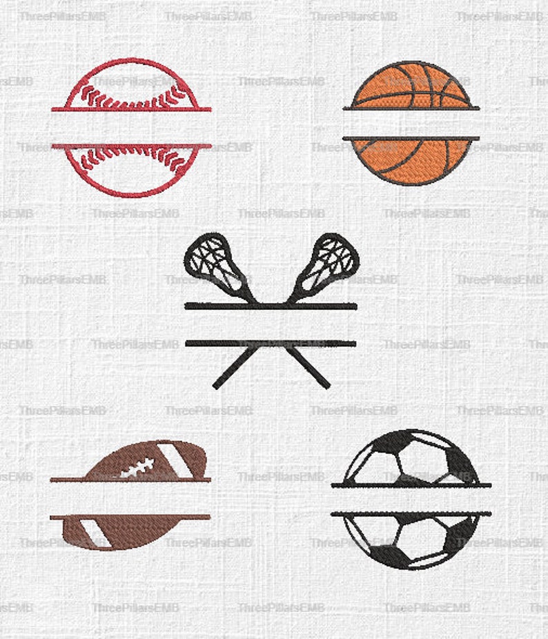 Sports Monogram Embroidery Pack - Value Bundle - Etsy
