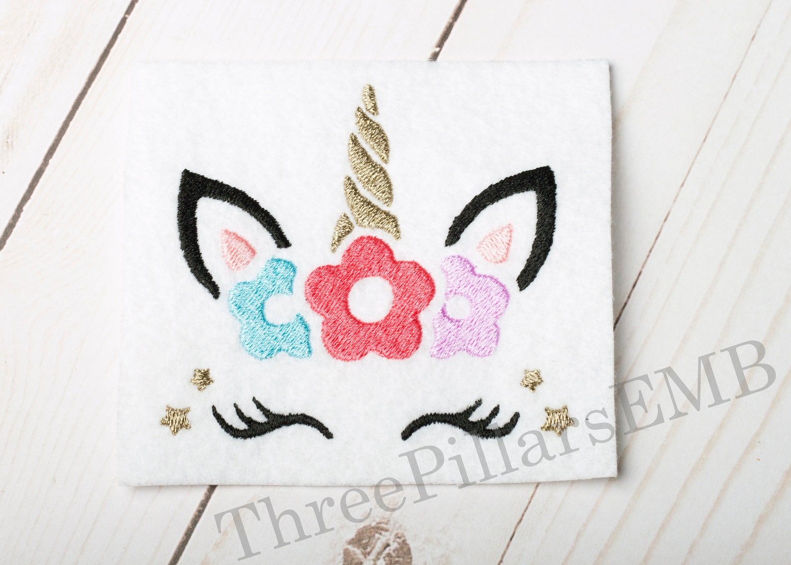 Unicorn Face Embroidery Design File - Etsy
