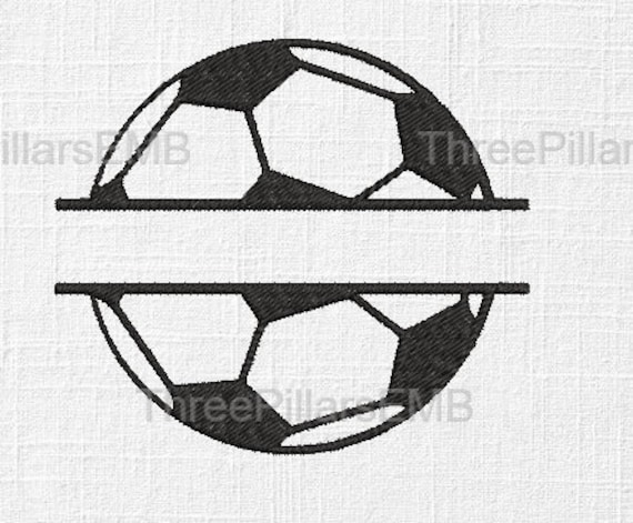 Soccer Split Monogram Embroidery Design | Etsy