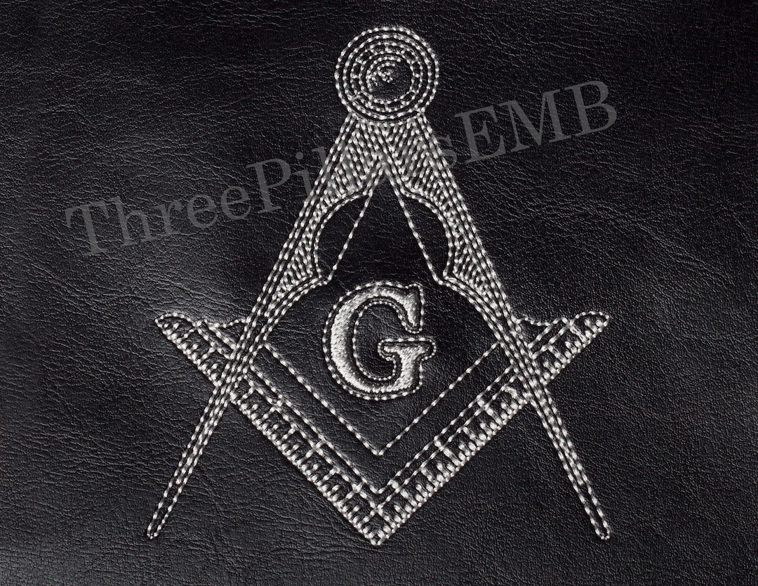 Elegant Square and Compass Embroidery Design - Etsy