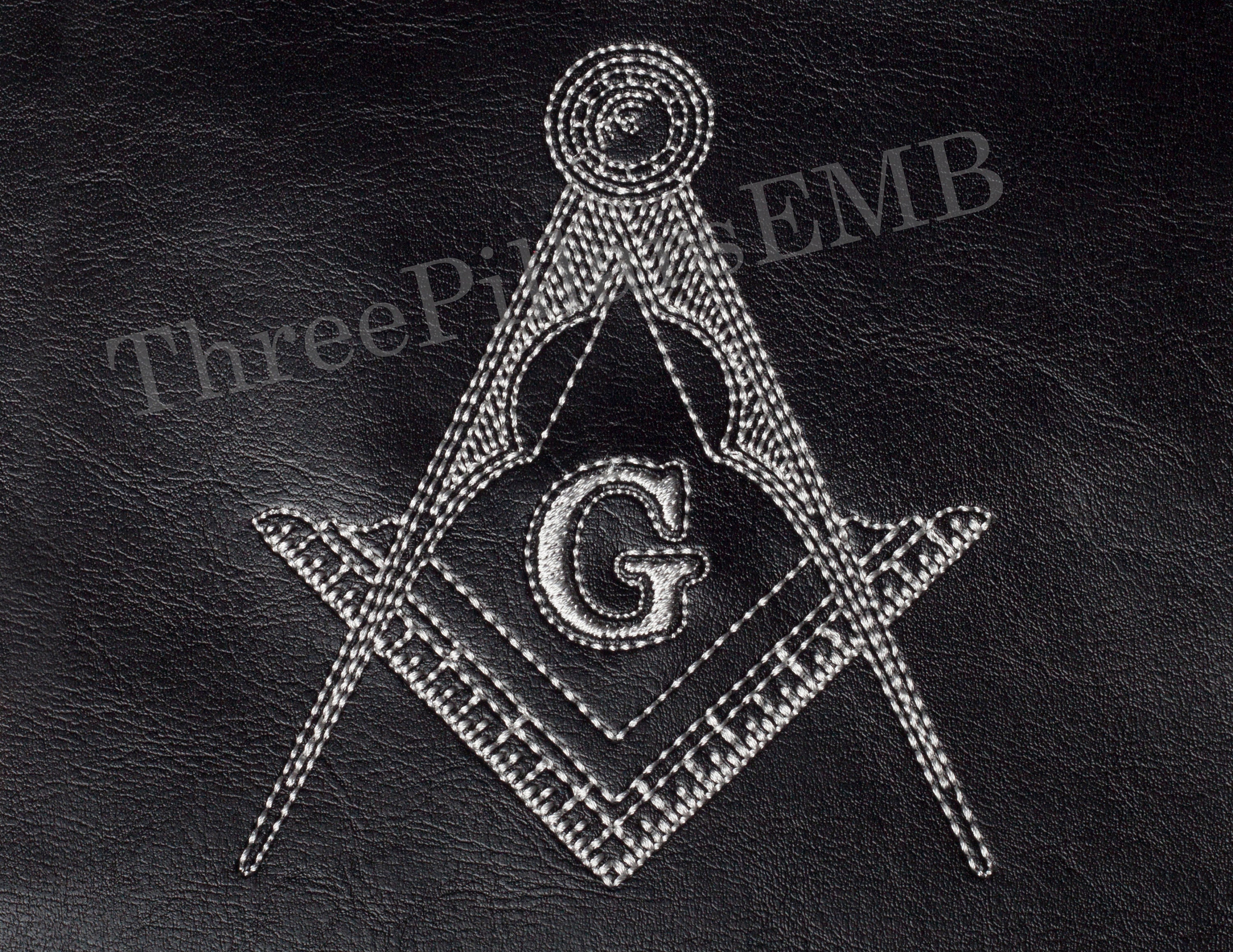 Elegant Square and Compass Embroidery Design - Etsy