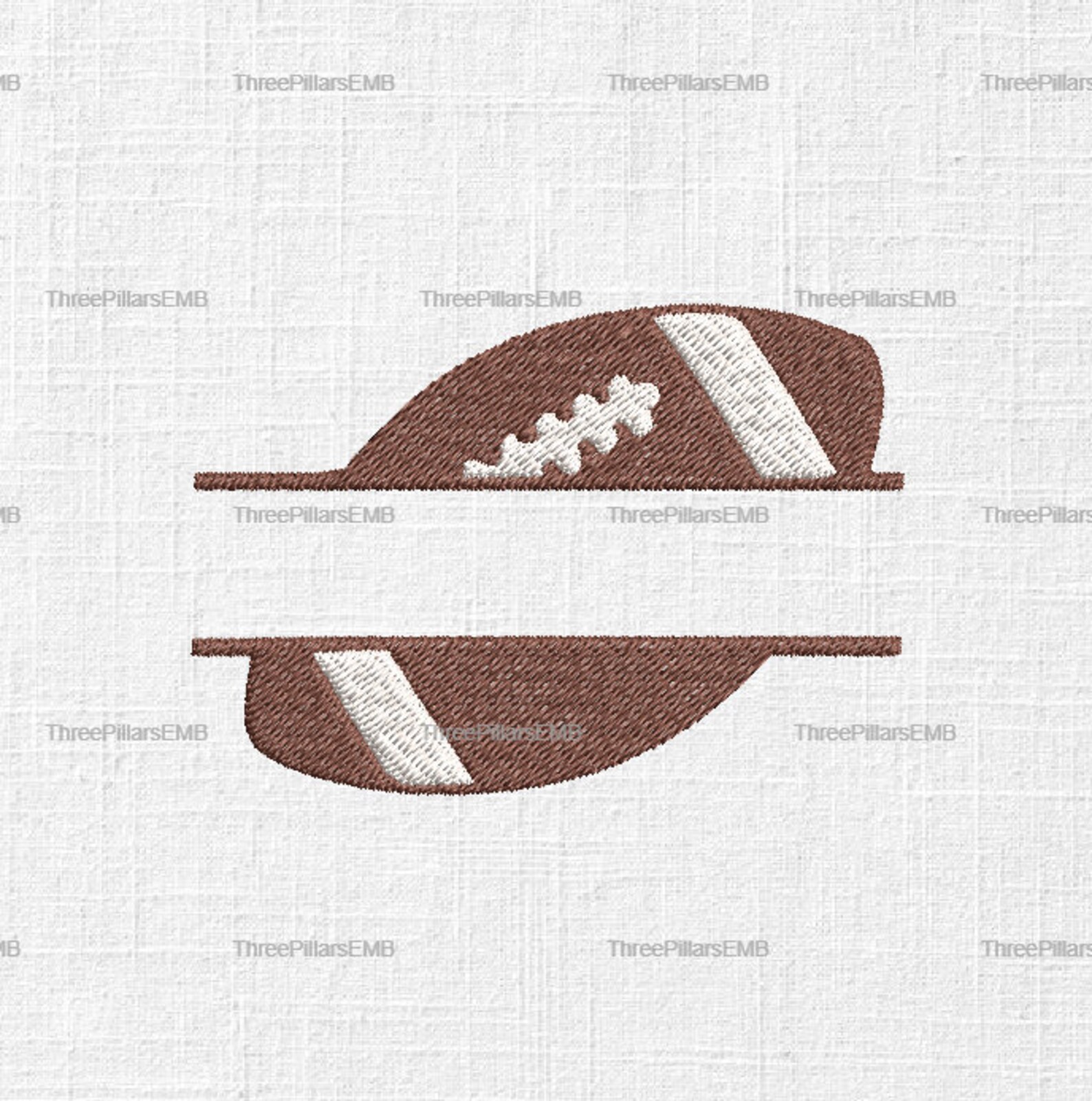 Football Monogram Embroidery Design | Etsy