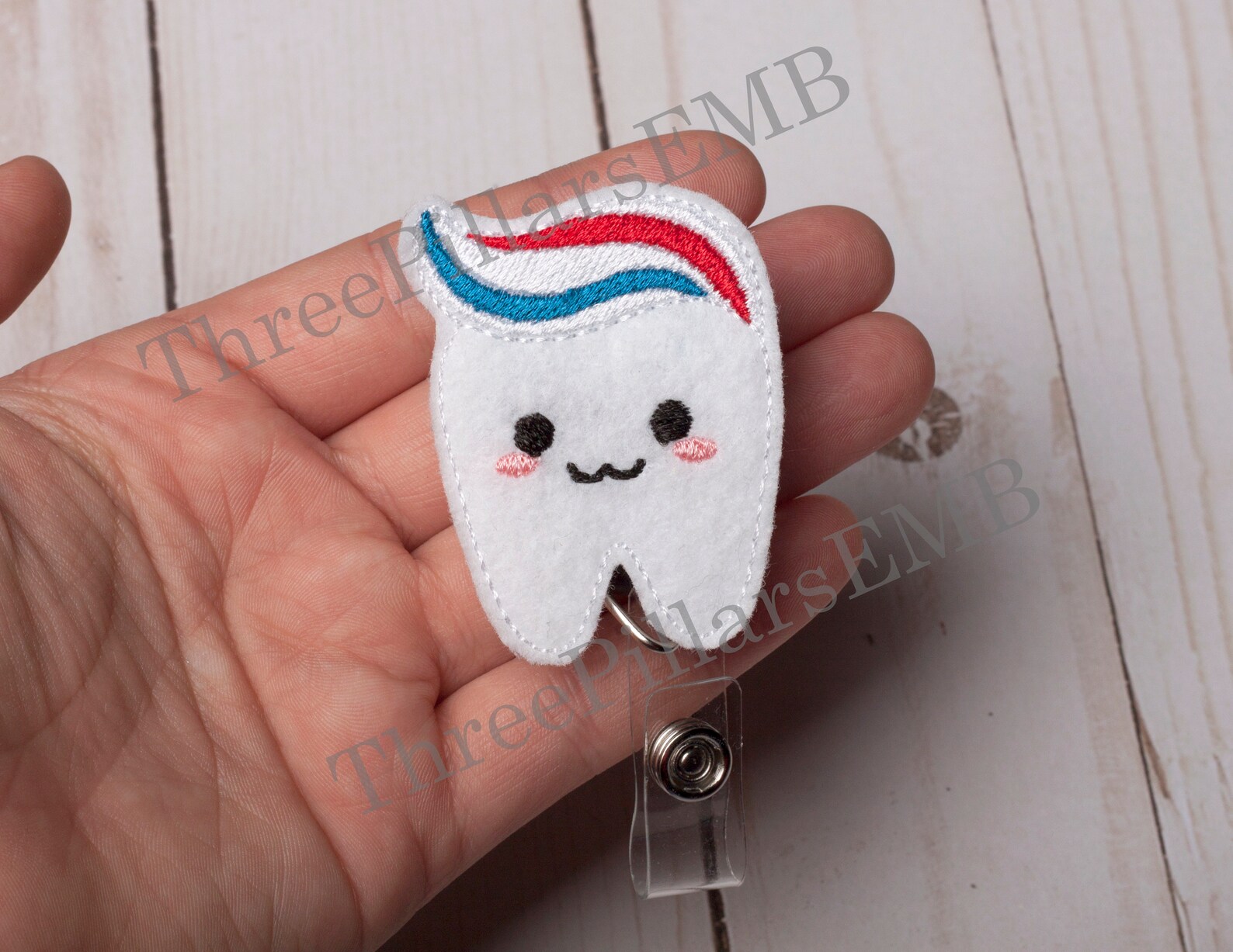 Happy Tooth Kawaii Feltie Embroidery Design | Etsy