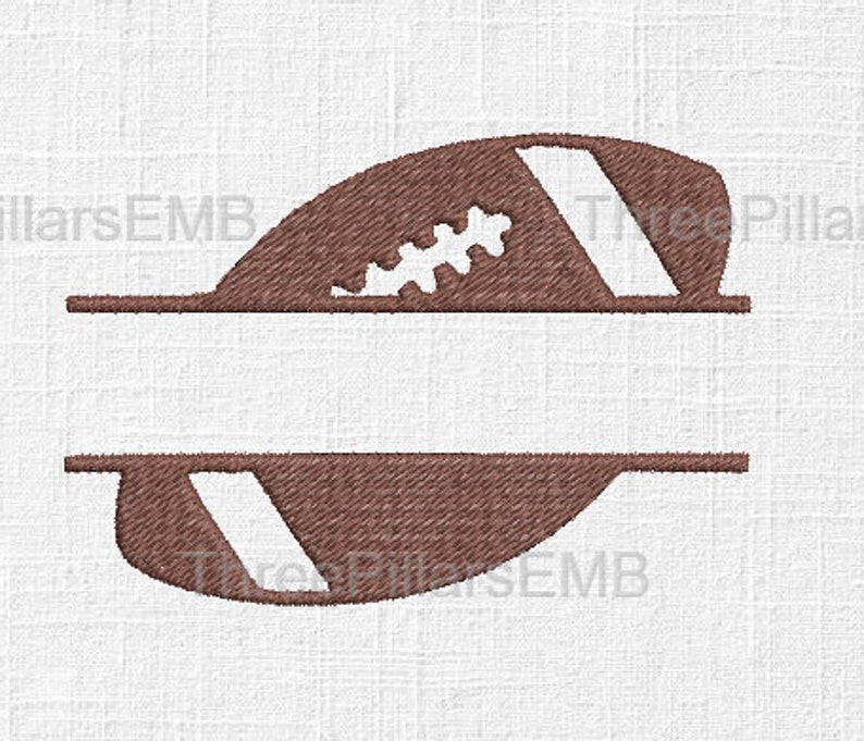Football Monogram Embroidery Design - Etsy