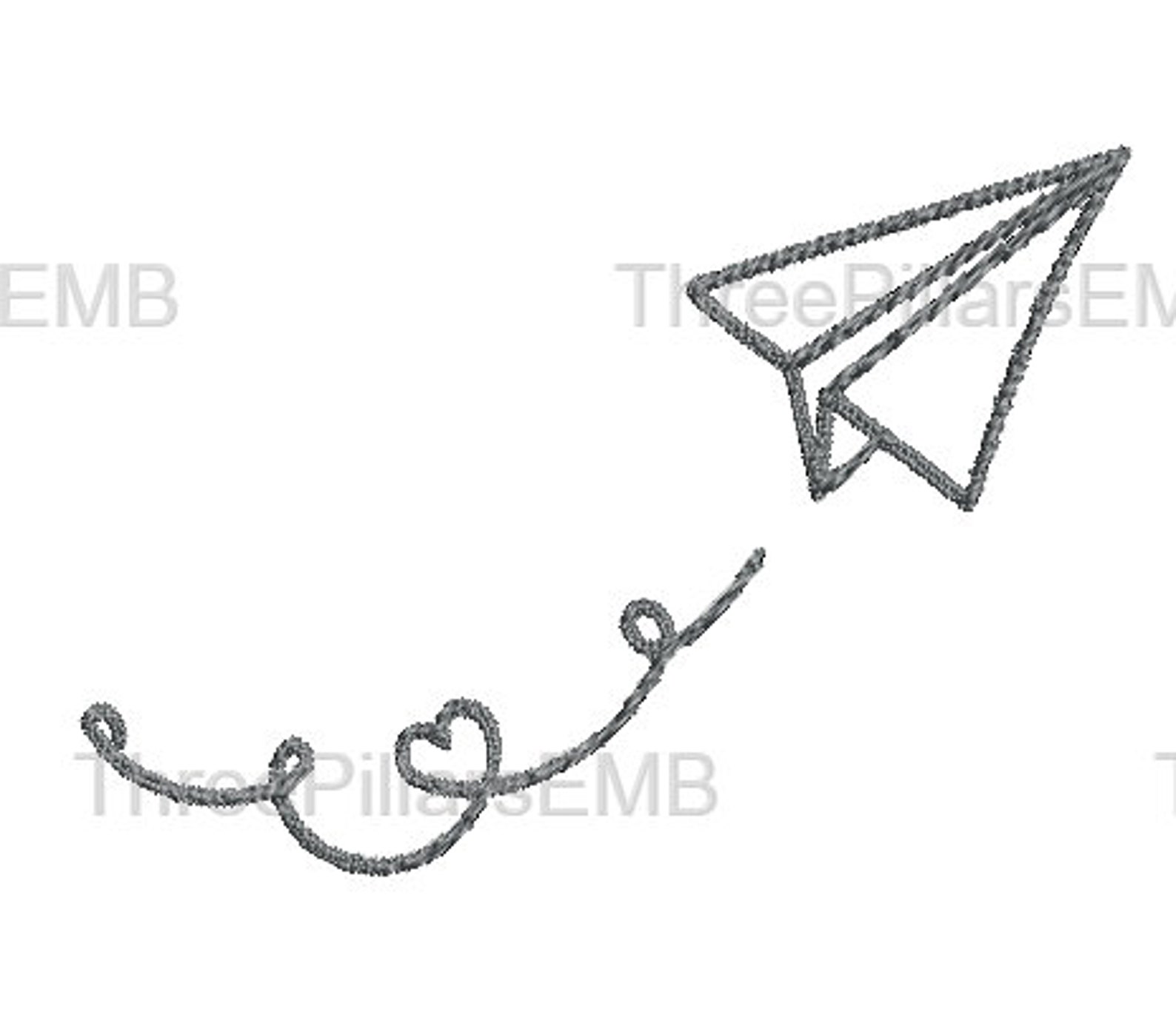 Paper Airplane Embroidery Design Back to School | Etsy