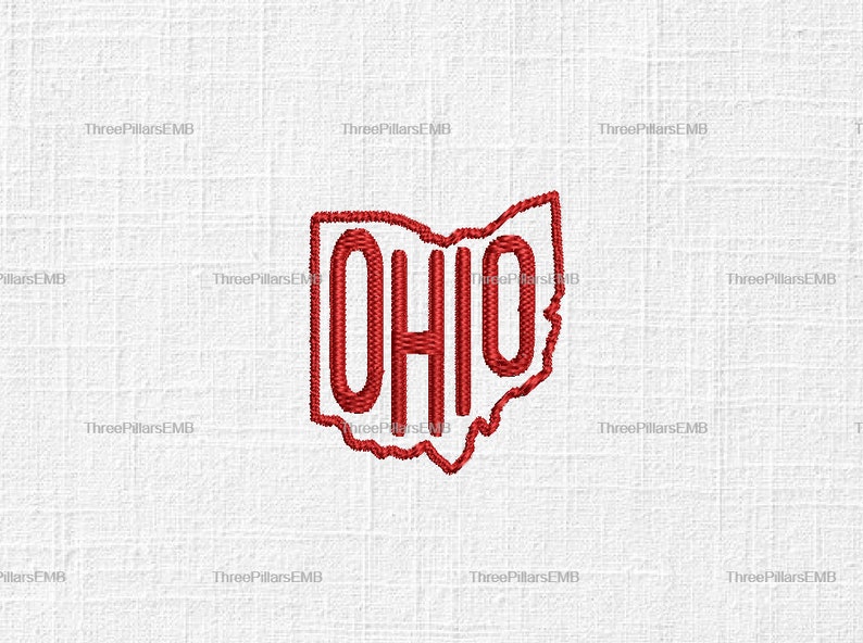 Ohio Embroidery Design - Etsy