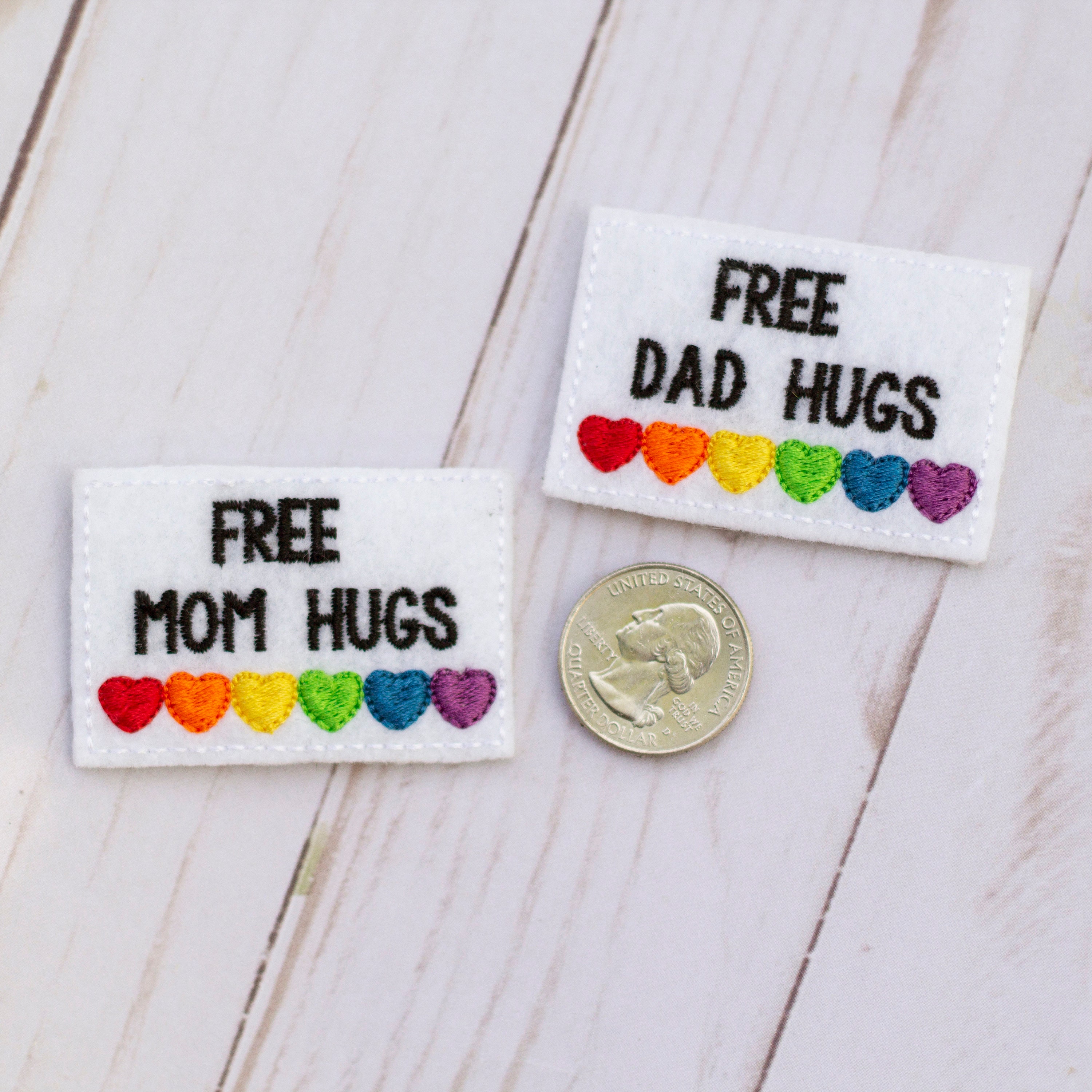 Free Mom Hugs Free Dad Hugs Gay Pride Machine Embroidery Designs ...