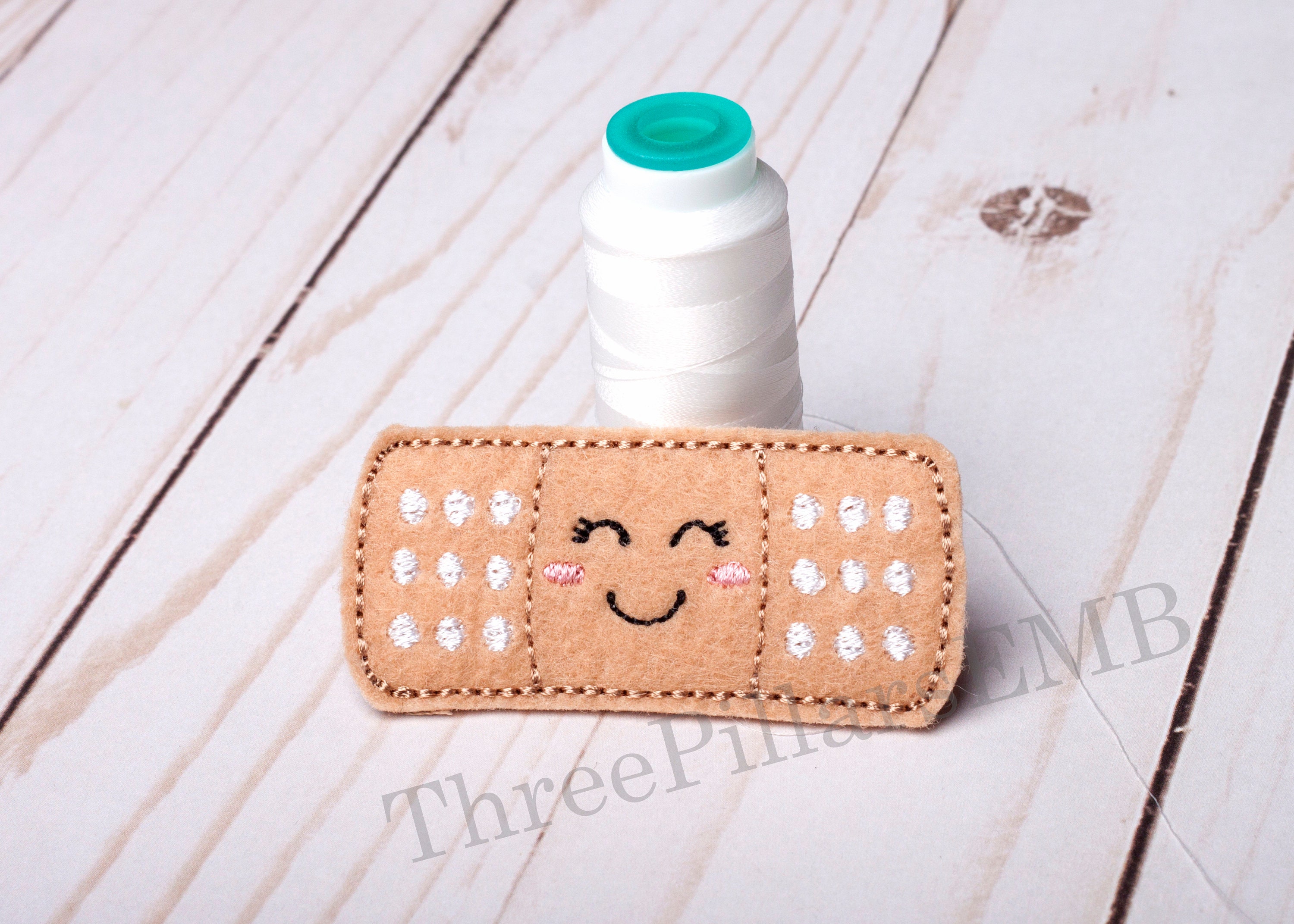Bandage Machine Embroidery Design, Bandage Feltie Design for Badge Reel ...