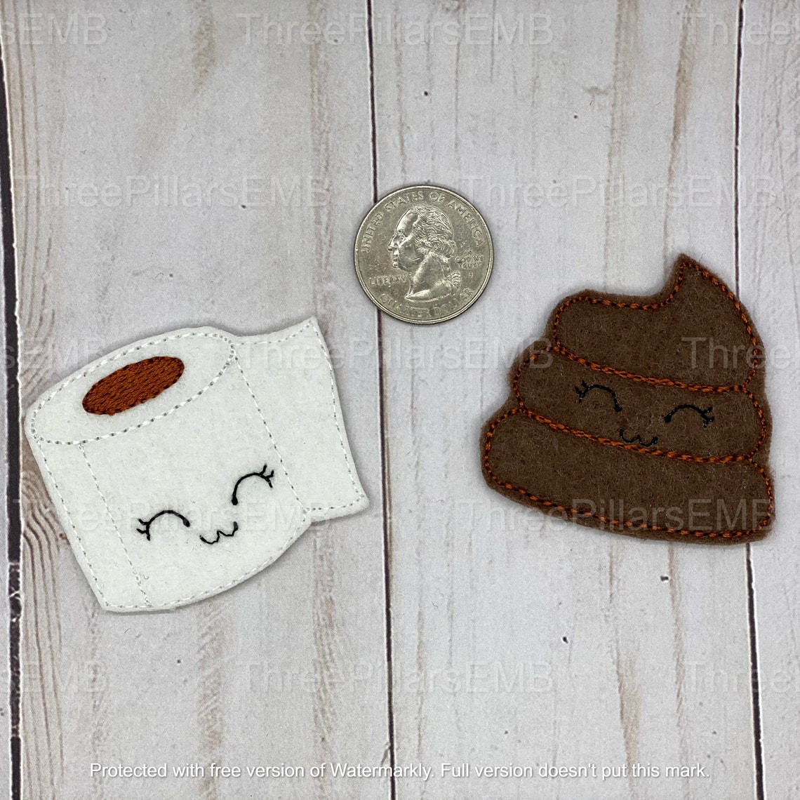 Kawaii Toilet Paper & Kawaii Poop Embroidery Design Best - Etsy