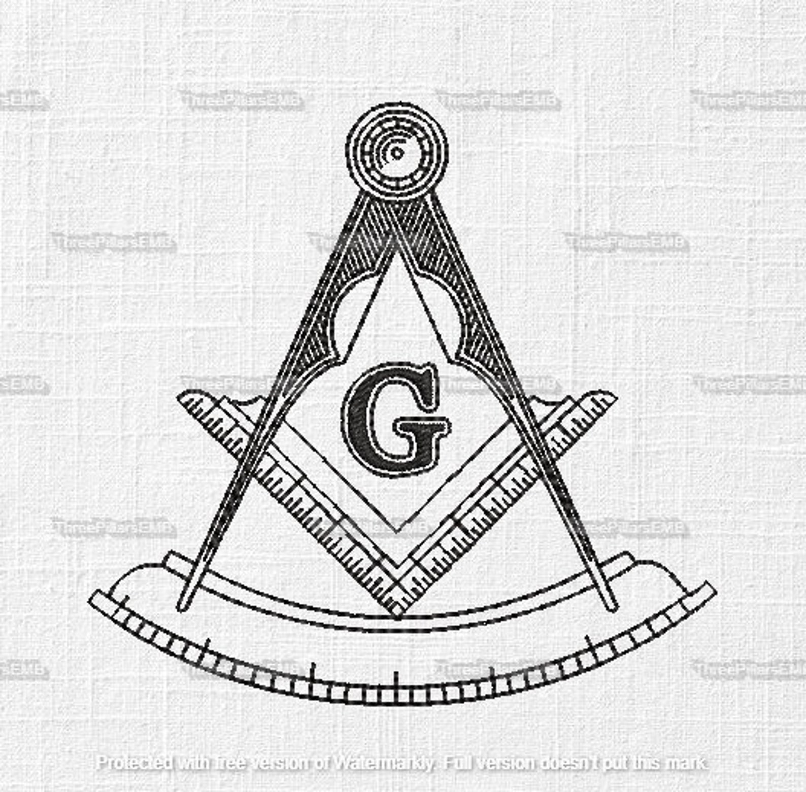 Past Masters Square and Compass Redwork Design - Etsy