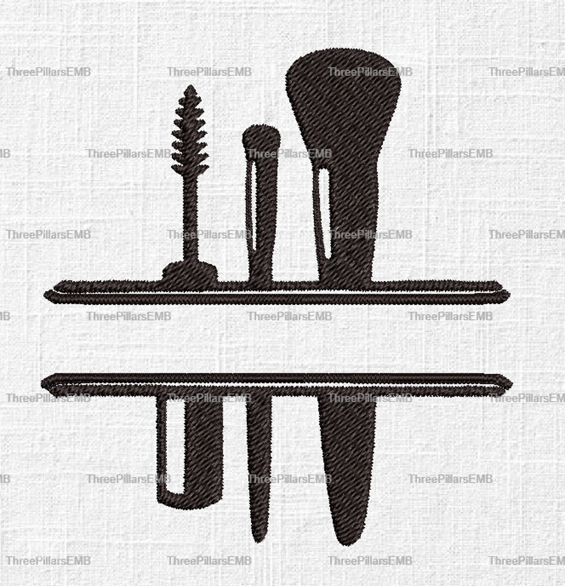 Makeup Monogram Embroidery Design | Etsy