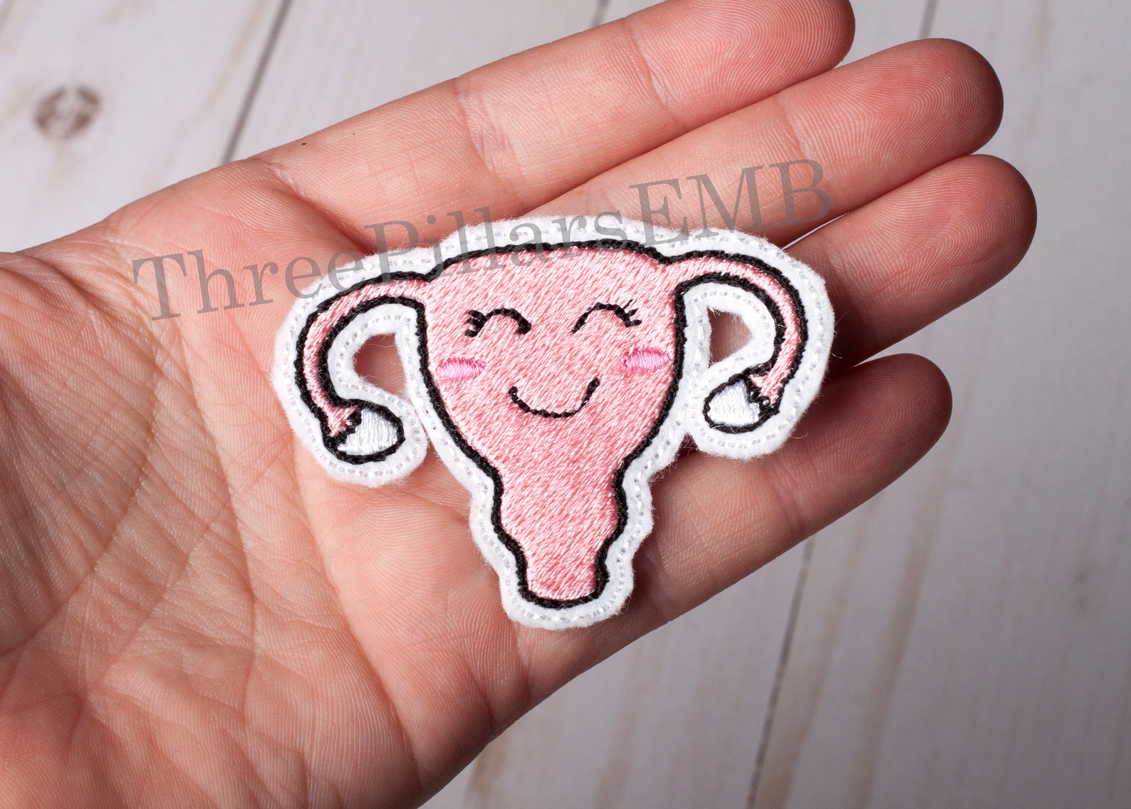 Happy Uterus Embroidery File - Kawaii Design - Etsy