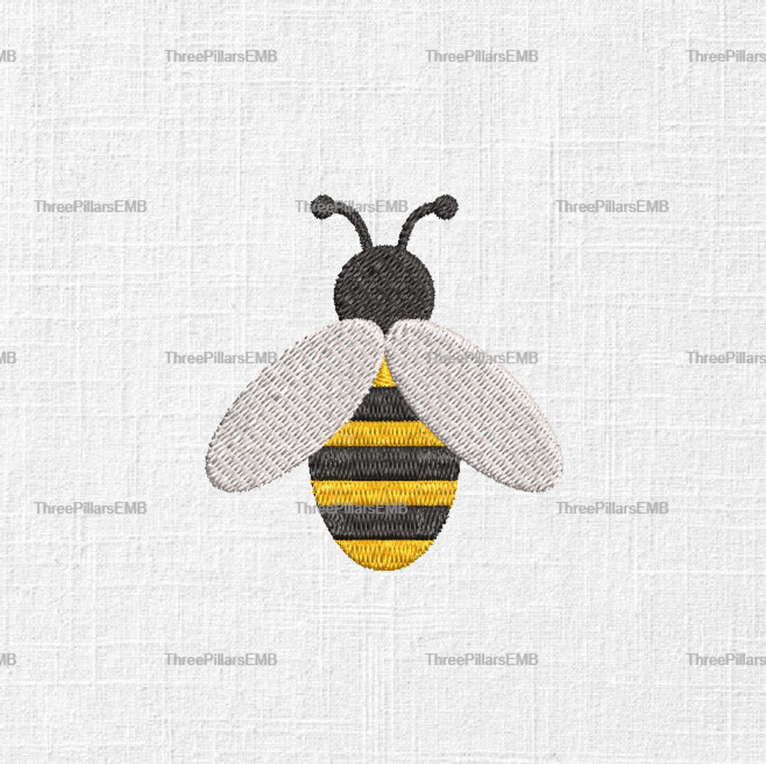 Simple Bee Embroidery Design File - Etsy