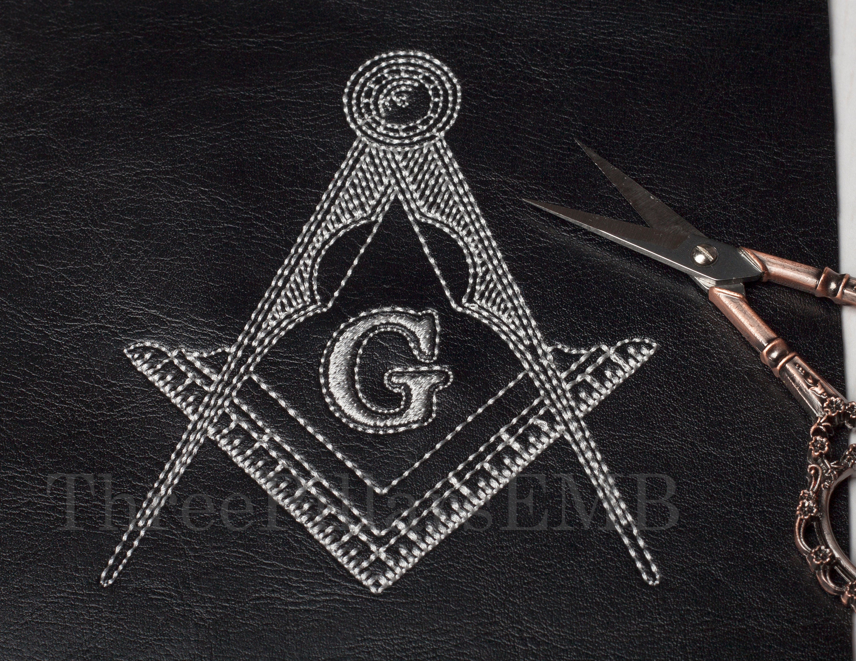 Elegant Square and Compass Embroidery Design - Etsy