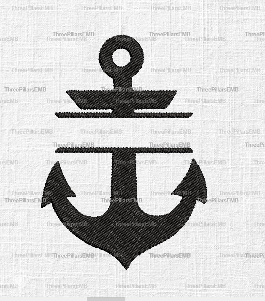 Anchor Split Level Monogram Embroidery Design - Etsy