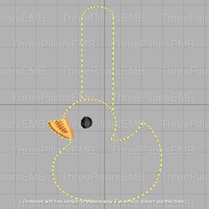 Rubber Ducky Keyfob Embroidery Design, Rubber Duck Snap Tab Embroidery ...