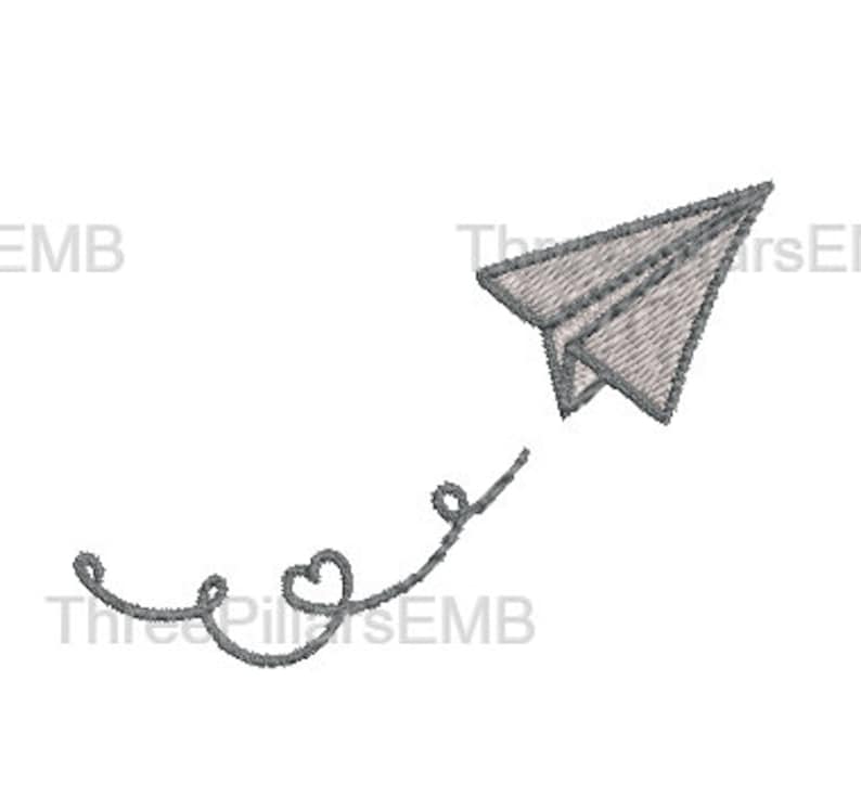Paper Airplane Embroidery Design - Back to School! - Etsy