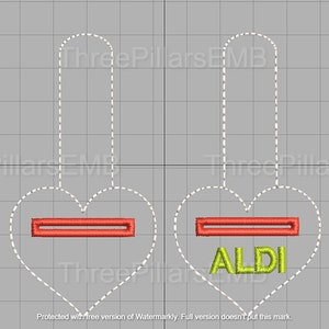 Quarter Keeper Embroidery Design, Aldi Quarter Holder Key Fob ...