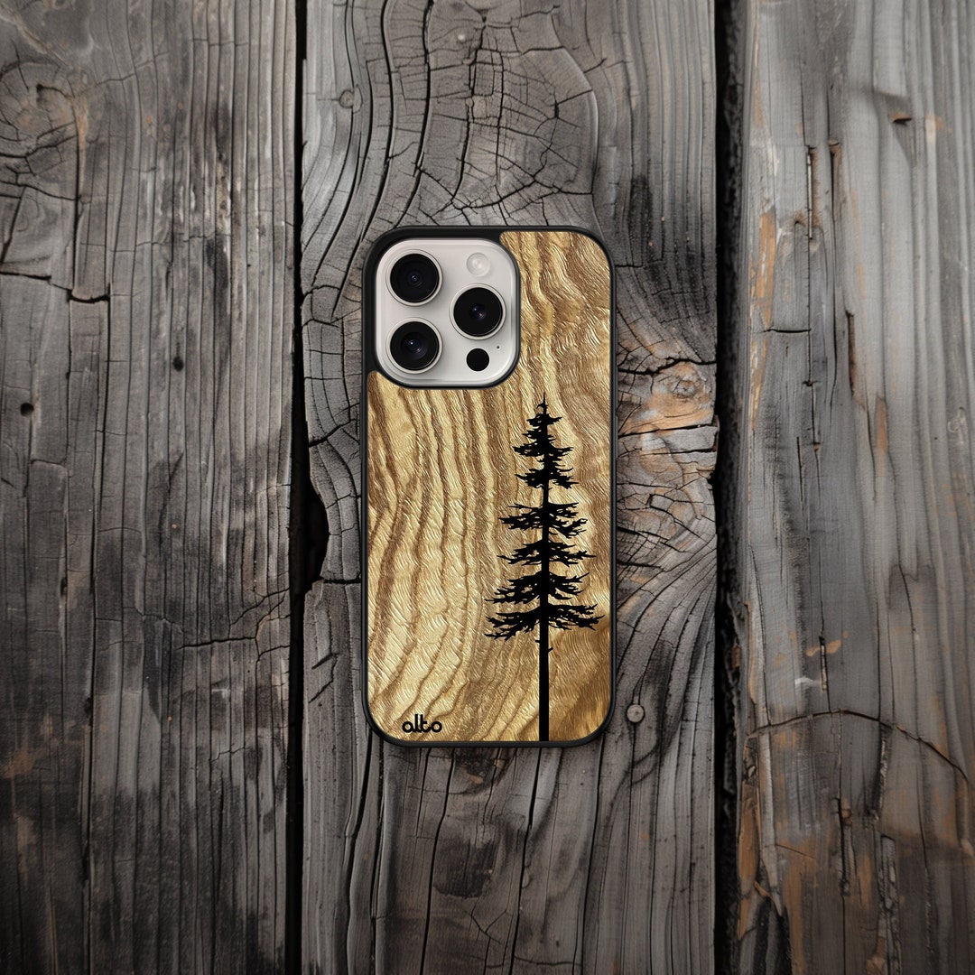 CYPRESS - Real Wood Phone Case - iPhone 17 Pro, 16, 15- Samsung Galaxy ...