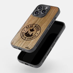 Waterfall Bubinga Real Wood Phone Case | iPhone 17 16 15 | Samsung ...