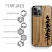 Cherry Sitka -real Wood iPhone Case- iPhone 17 Pro, 16,15 Samsung ...