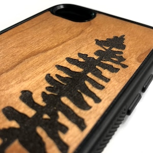 Cherry Sitka -real Wood iPhone Case- iPhone 17 Pro, 16,15 Samsung ...
