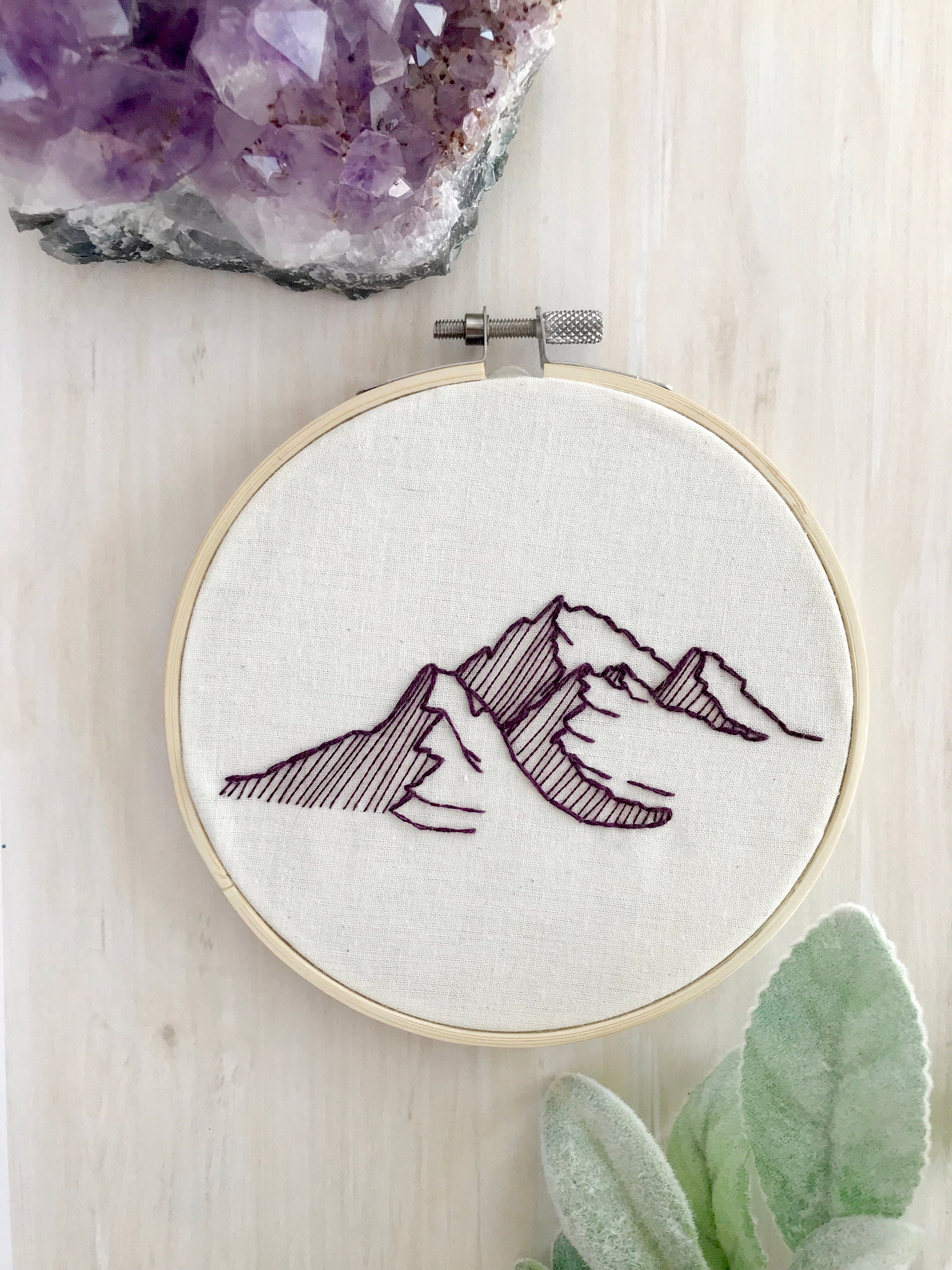 Minimalist Nature Embroidery Pattern Bundle, Beginner Friendly ...