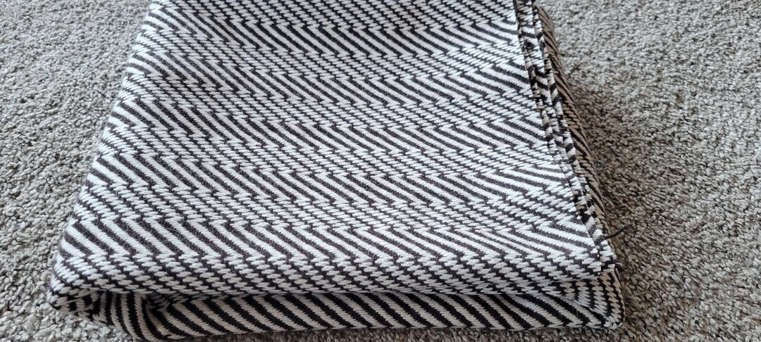 Black and White Geometric Woven Wool Fabric - Etsy