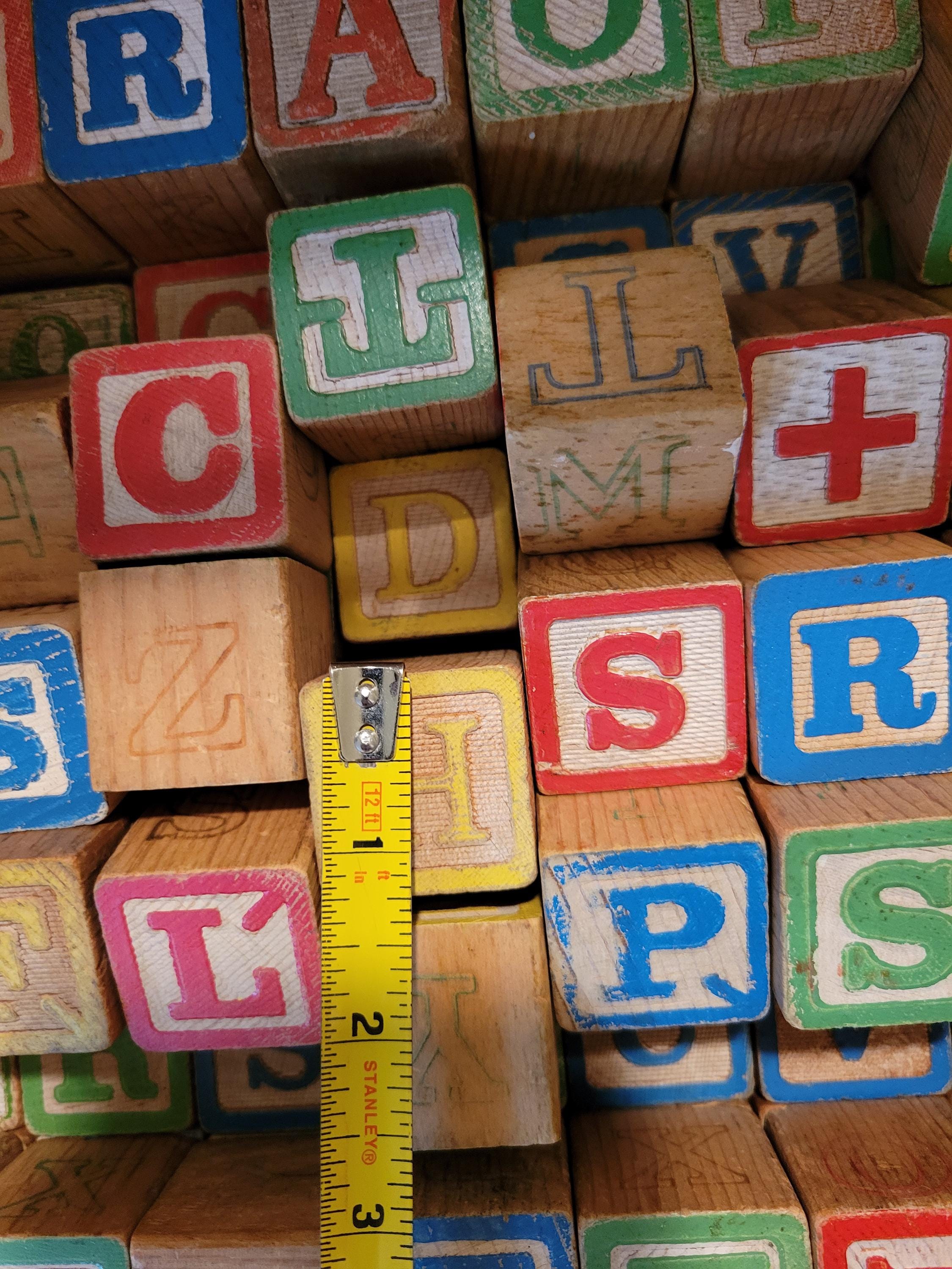 135 Vintage 1950's Wooden Toy Alphabet/numbers Blocks - Etsy