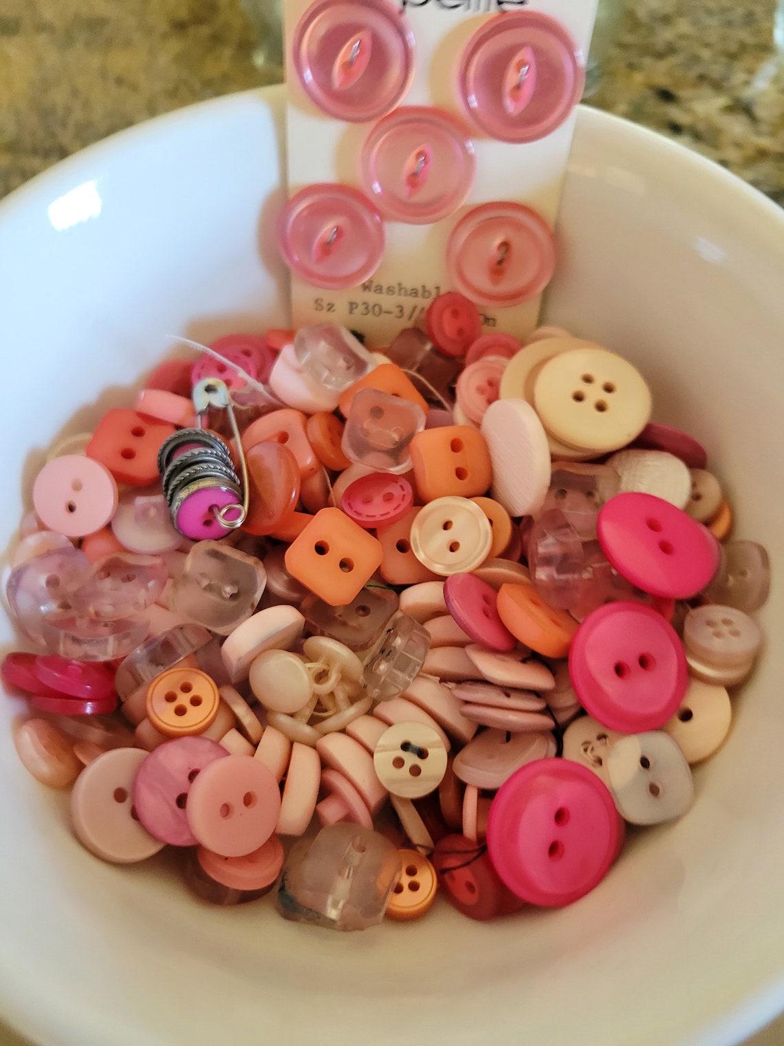 Collection Pink Upcycled Buttons - Etsy