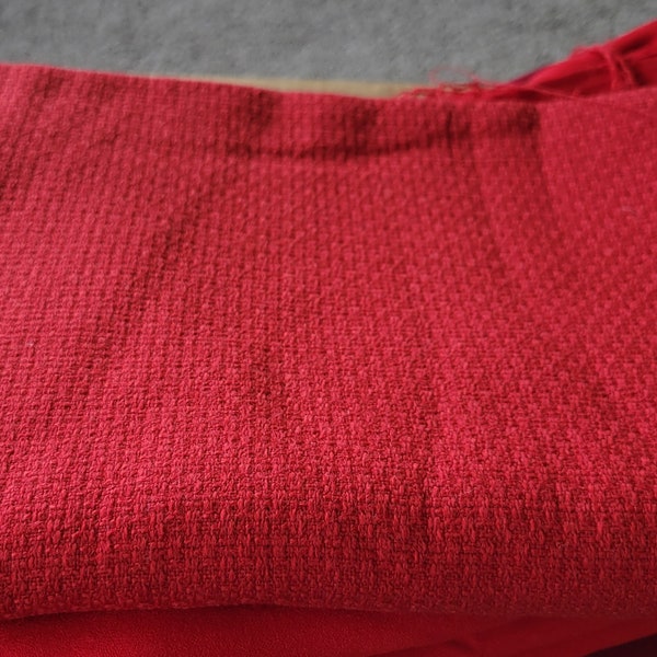 Red Wool Fabric - Etsy