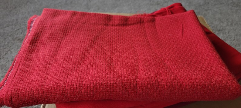 Vintage Pendleton Red Tweed Wool Fabric - Etsy
