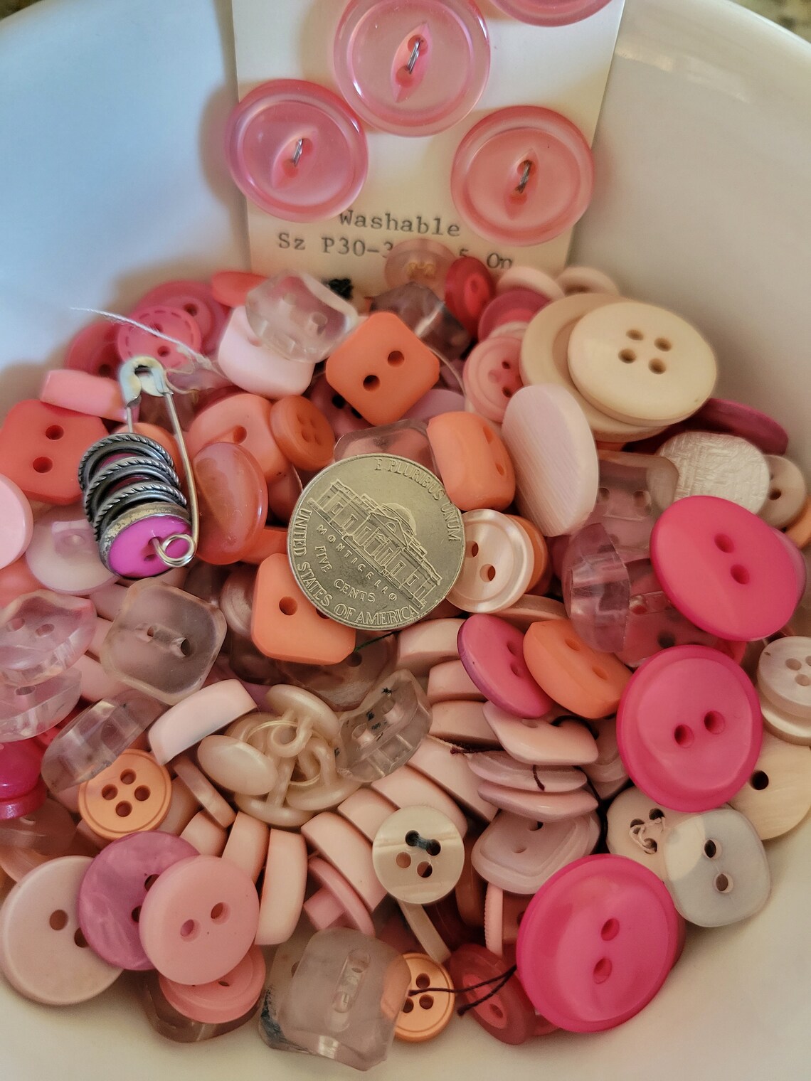 Collection Pink Upcycled Buttons - Etsy