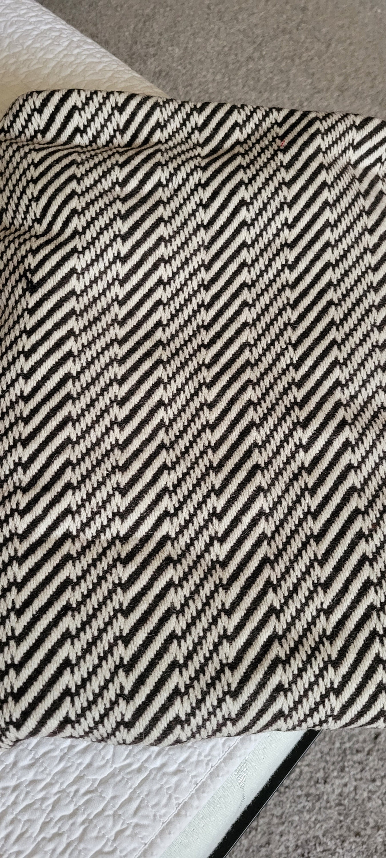 Black and White Geometric Woven Wool Fabric - Etsy