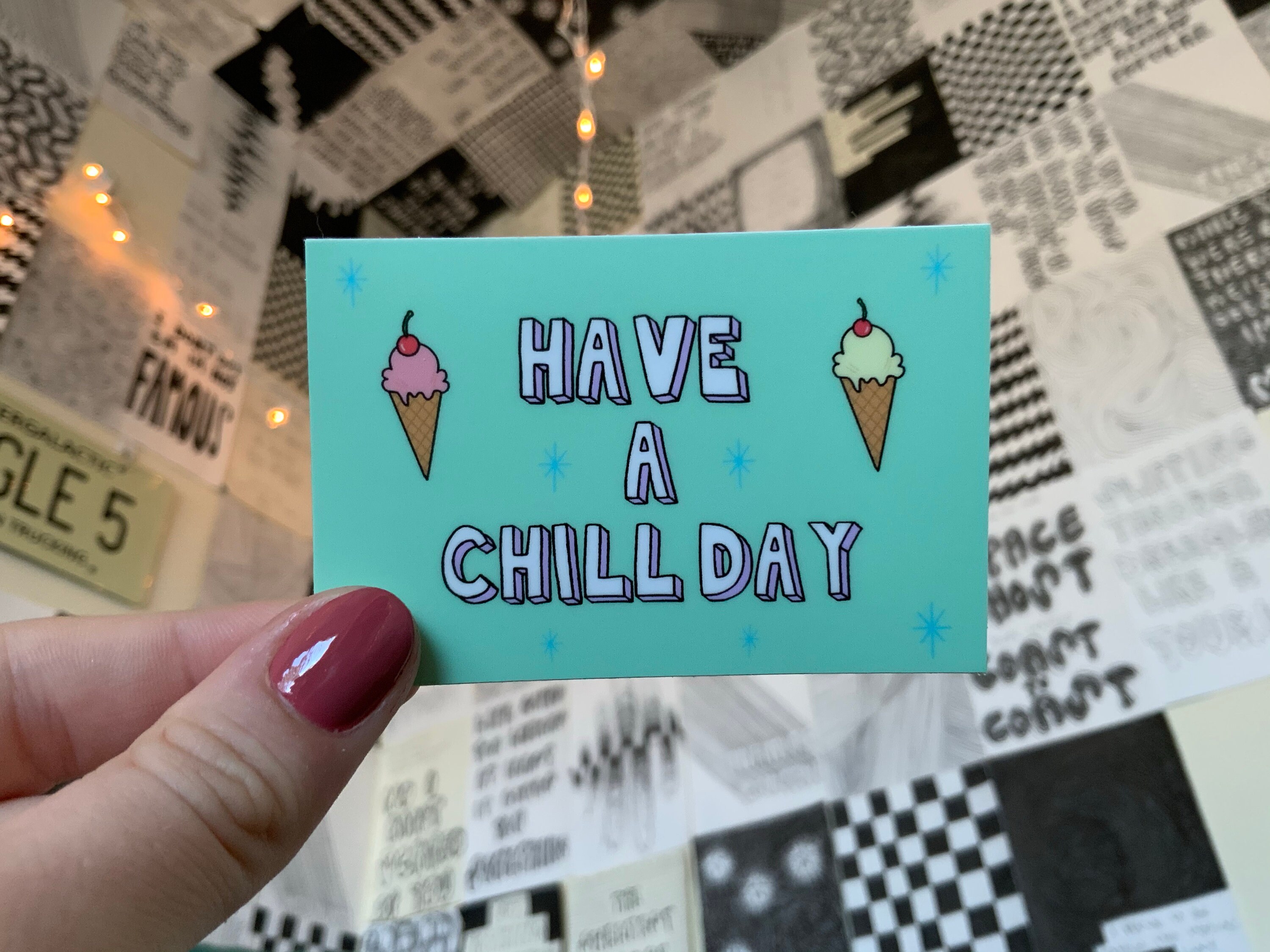 Have A Chill Day Sticker Cute Vinyl Waterproof Original Design | Etsy