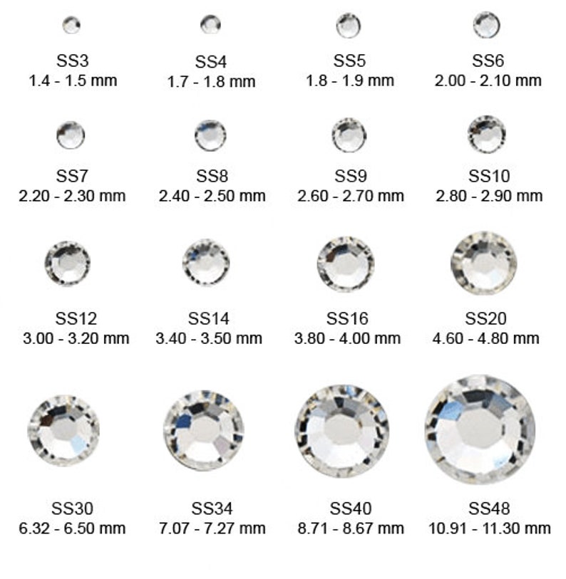 1440pcs - 16ss Crystal AB Flat Back Rhinestone 2058 Style Cut - Etsy