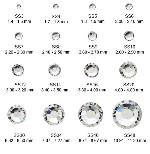 1440pcs - 20ss Crystal Flat Back Rhinestone 2058 Style Cut - Etsy