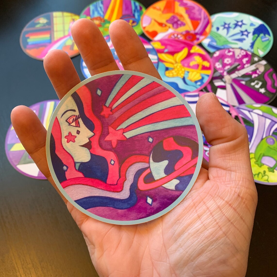 Subtle Pride Stickers 3 Inch 60s Inspired - Etsy