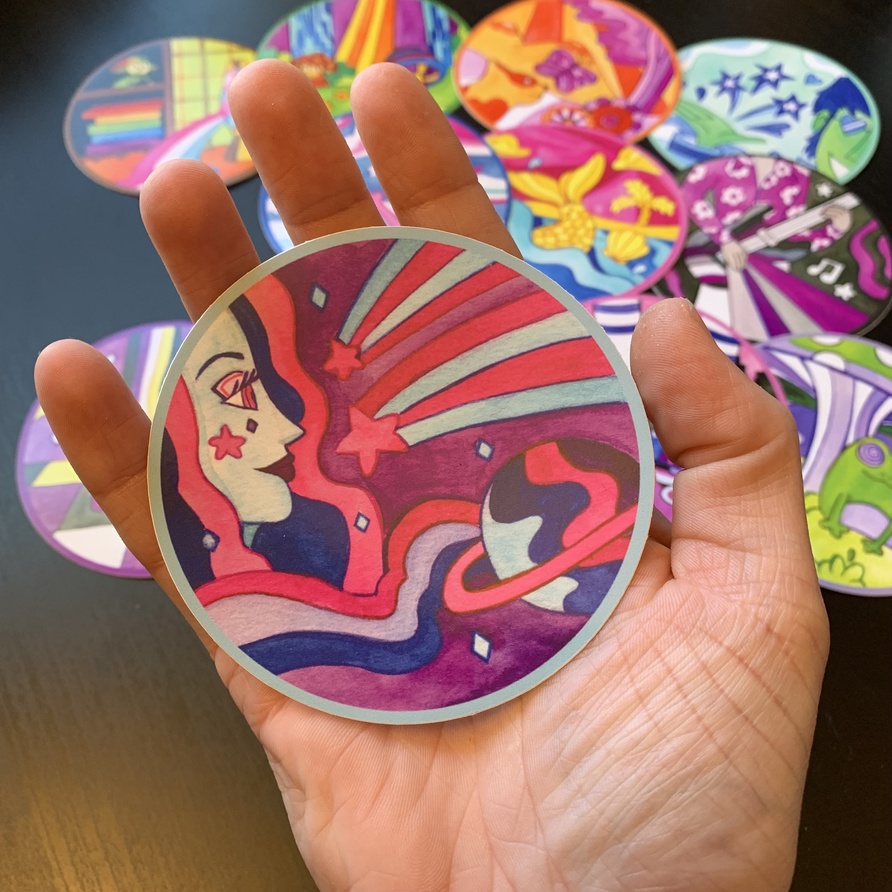 Subtle Pride Stickers 3 Inch 60s Inspired - Etsy