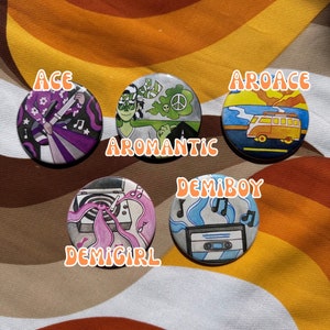 60s Inspired Pride Buttons - LGBTQ - 2.25” - 21 Options - Etsy